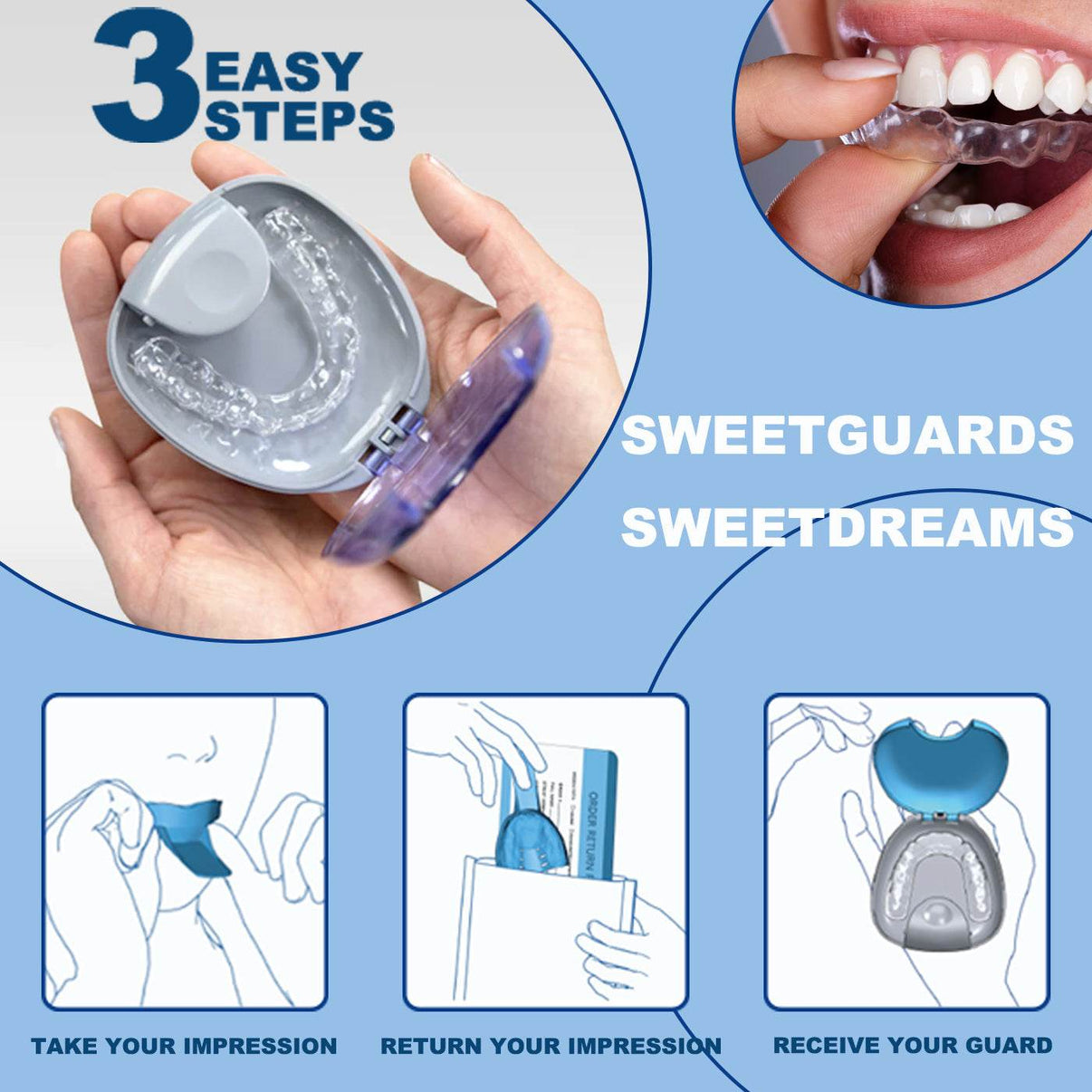 Custom Night Guard3mm (Soft-inner & Hard-Outer)for Moderate Teeth ...